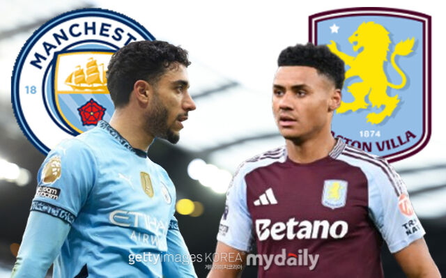 '챔스 티켓' 향한 승점 6짜리 빅매치! 5위 맨시티 vs 7위 애스턴 빌라→EPL 34R 맞대결