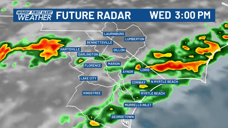 FIRST ALERT: Scattered showers and storms through Thursday