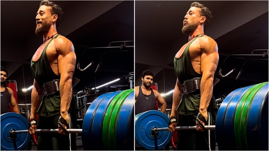 Tiger Shroff flexes his superhuman strength, pulls off 180 kg dumbbell ...