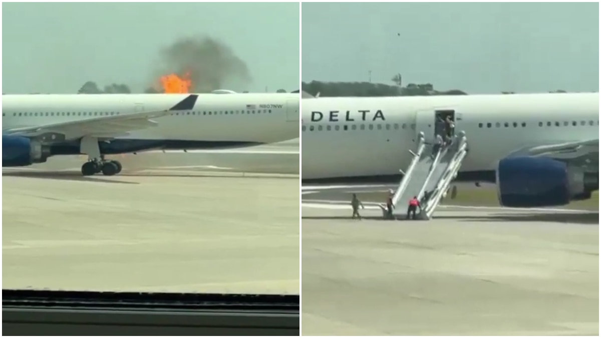 Fire Erupts On Full Delta Flight Engine At US Airport, Passengers ...