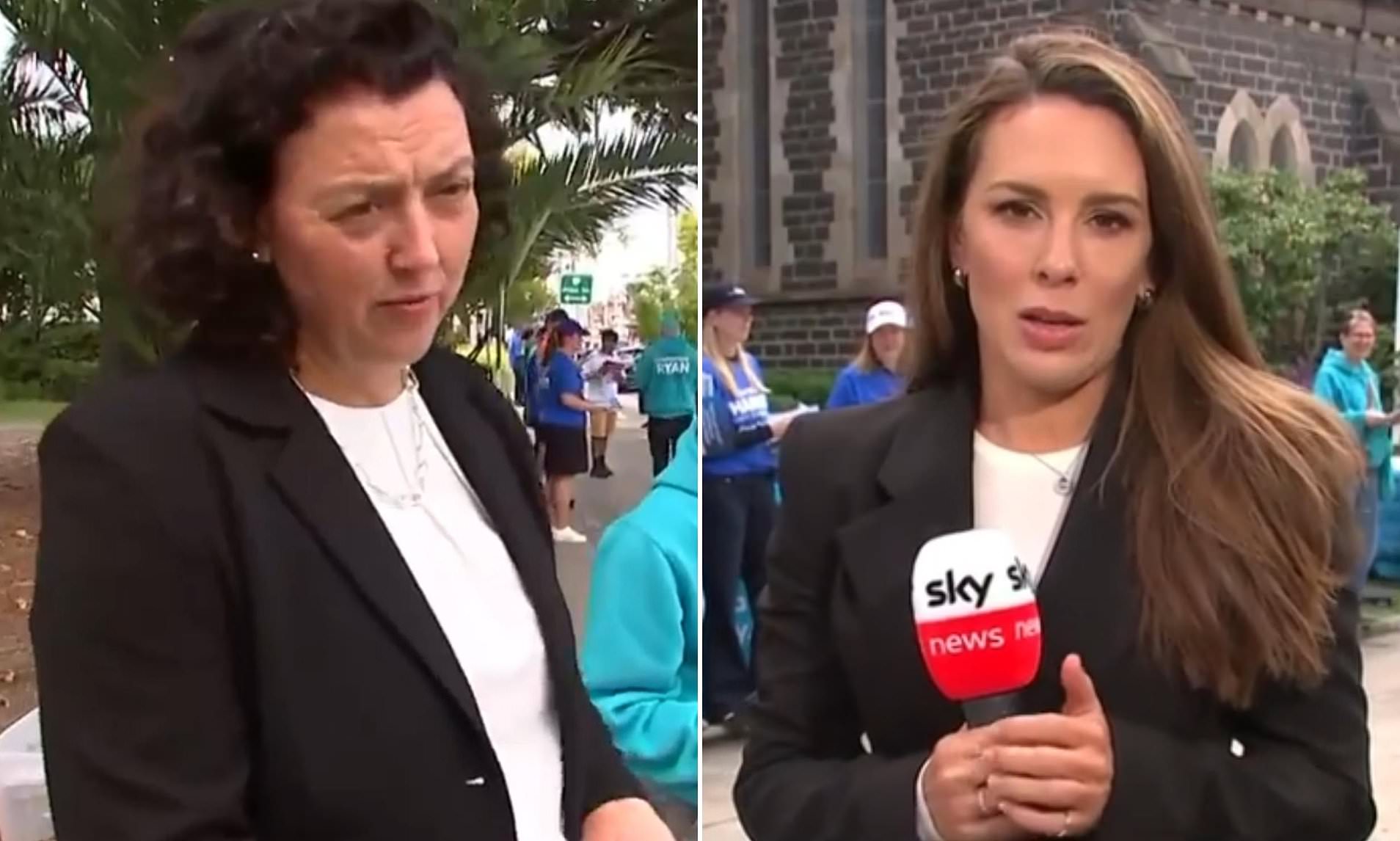 Excruciating moment politician turns her back on TV reporter