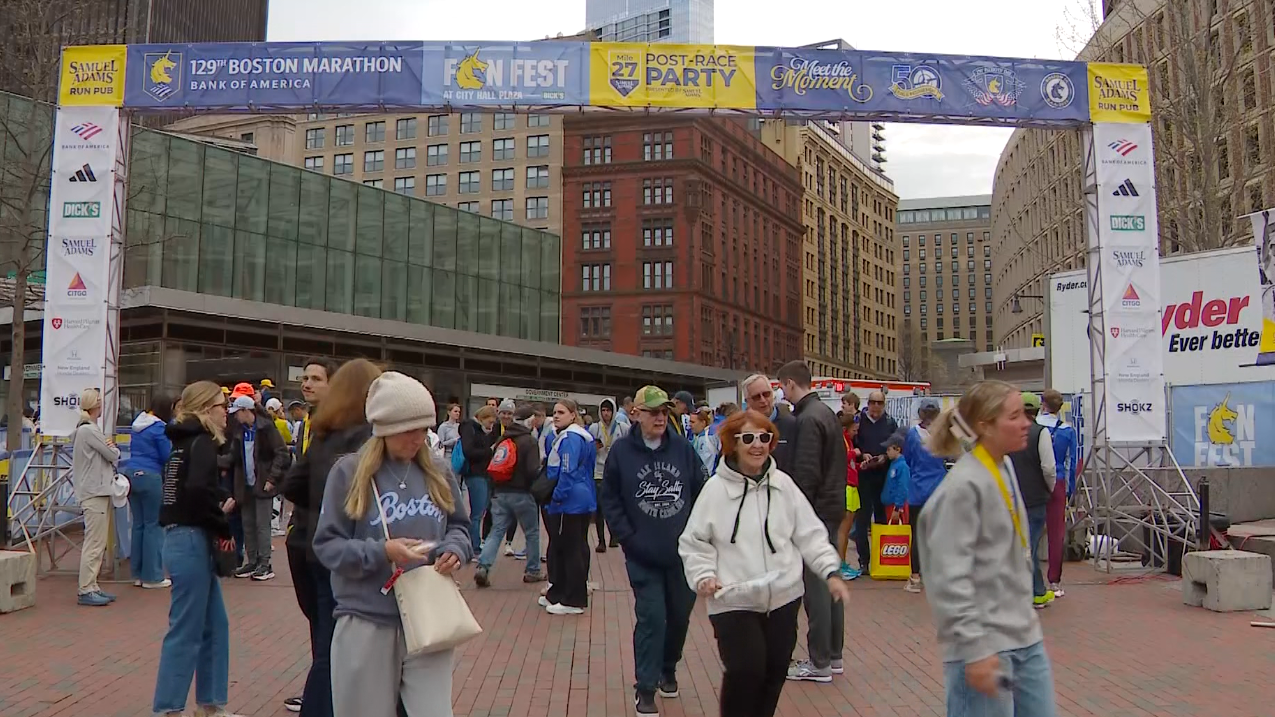 Runners celebrate Boston Marathon achievements at City Hall after-party
