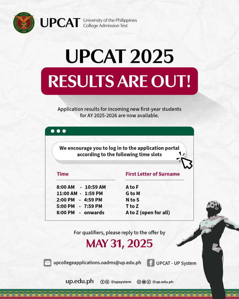 UPCAT 2025 results are out
