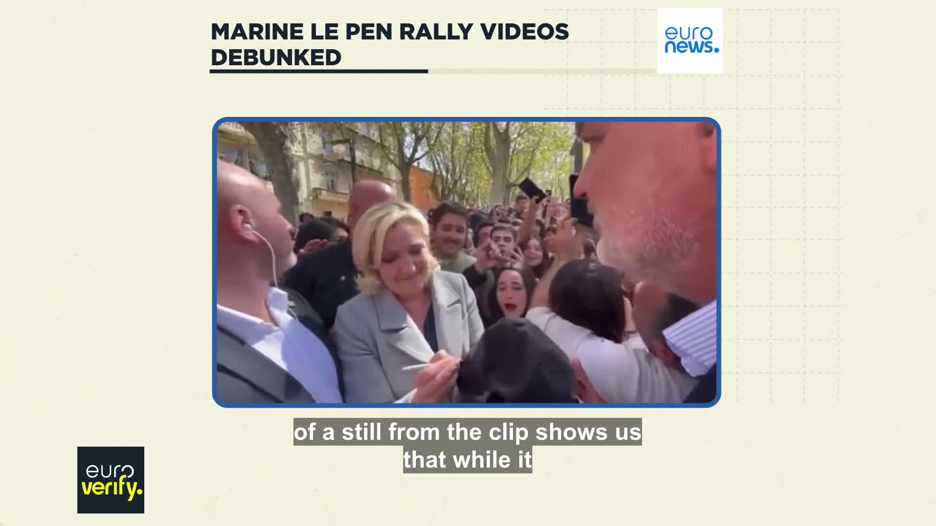 Viral videos claiming to show support rallies for Marine Le Pen debunked