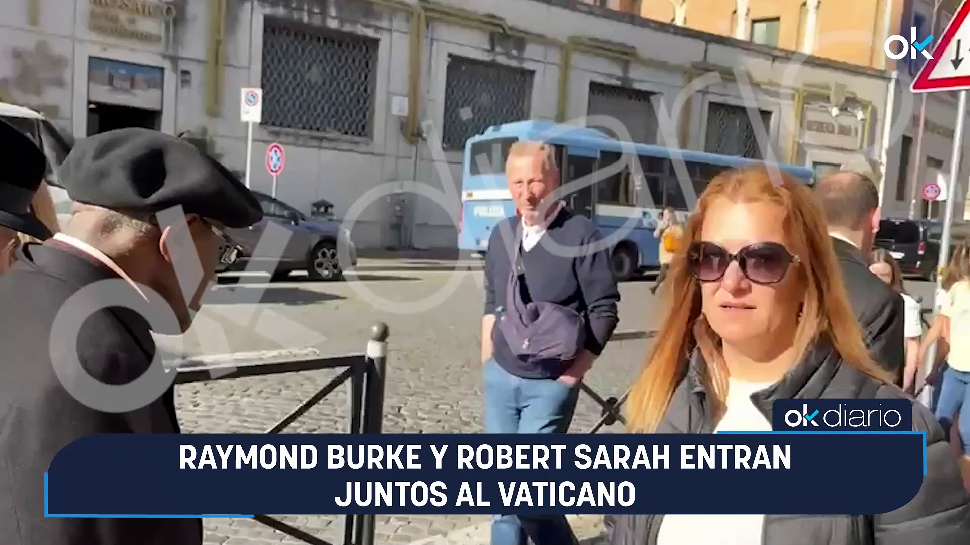 Raymond Burke y Robert Sarah entran juntos al Vaticano