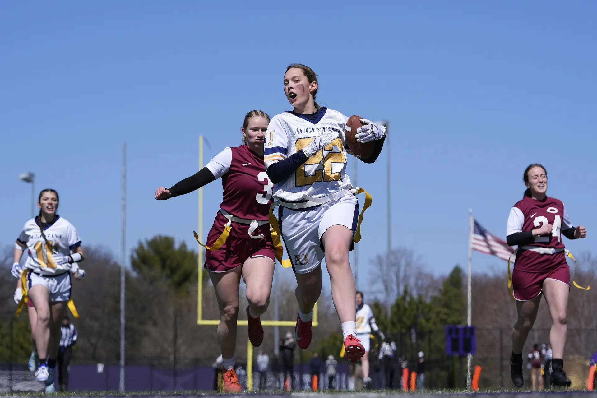 How women’s flag football is rapidly growing on college campuses across the US