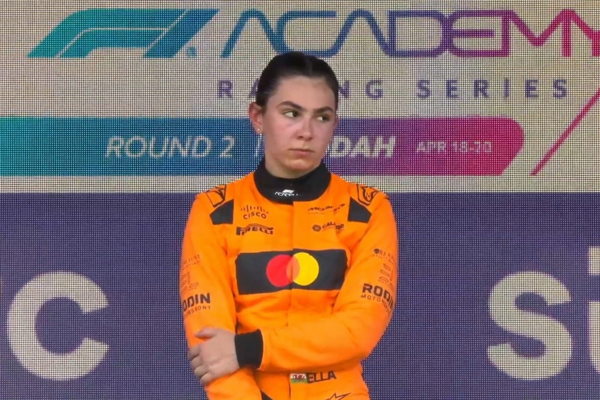 McLaren F1 Academy star casts angry figure after controversial Saudi anthem