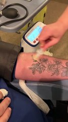 Alex Quant Smith donating blood Jan 2025