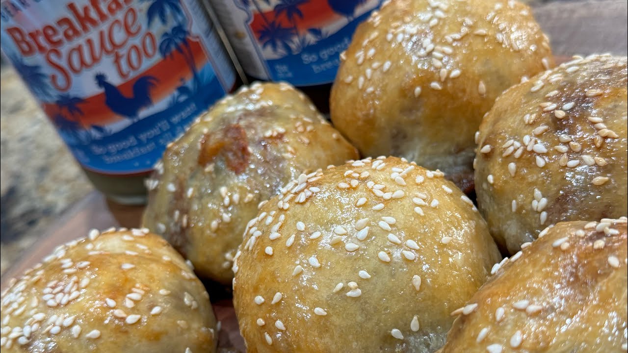 Breakfast Sauce Bacon Cheeseburger Bombs!