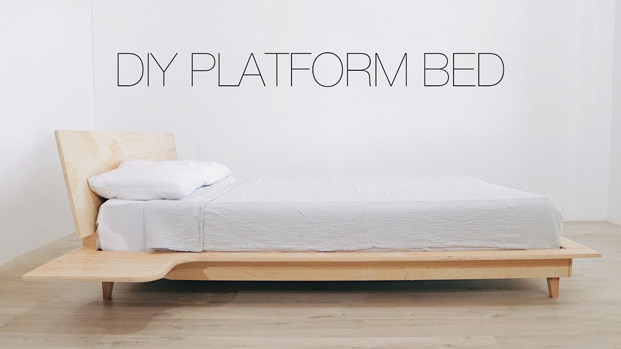 Platform Bed Made from Just Plywood - Modern DIY Project