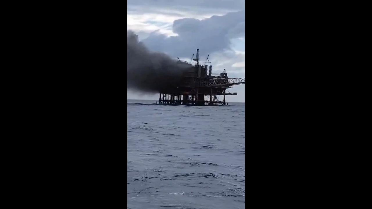 Fire rips through oil rig with 176 workers onboard in Brazil