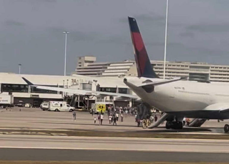 Delta Plane's Engine Bursts Into Flames, Prompting Emergency Evacuation