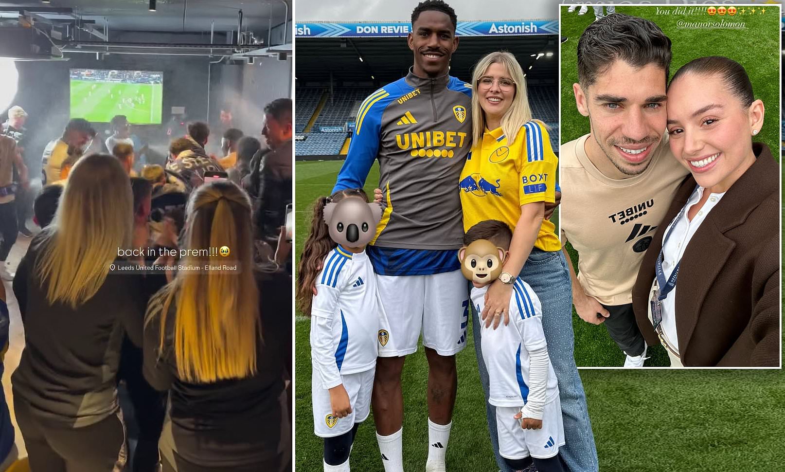 Leeds WAGs join their £110m Premier League promotion party as partners ...