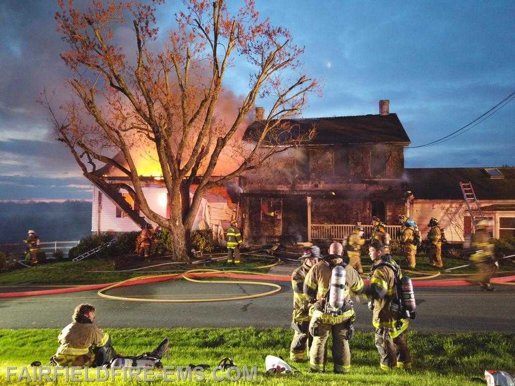 Woman flown to burn center after escaping from house fire