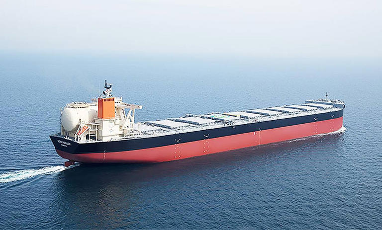 MOL & JFE Steel launch LNG-powered greener ship