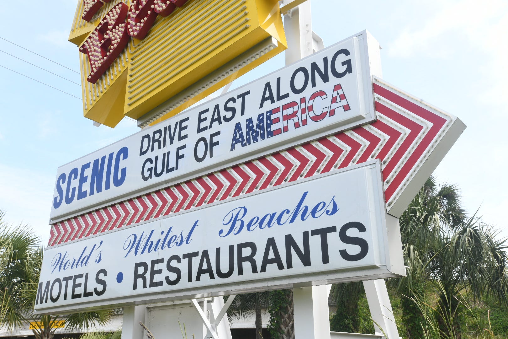 Iconic Pensacola Beach welcome sign changed to read 'Gulf of America'