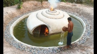 We Built a Hidden Snail-Shaped House Underground with a Pool
