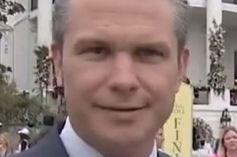 Pete Hegseth attacks media as kids cringe in the background of awkward clip