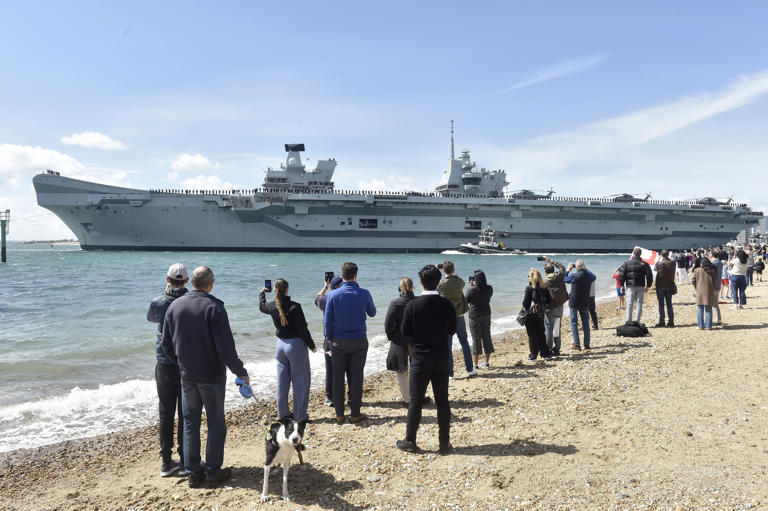 HMS Prince of Wales: Proud families gather to wave off Navy flagship as ...