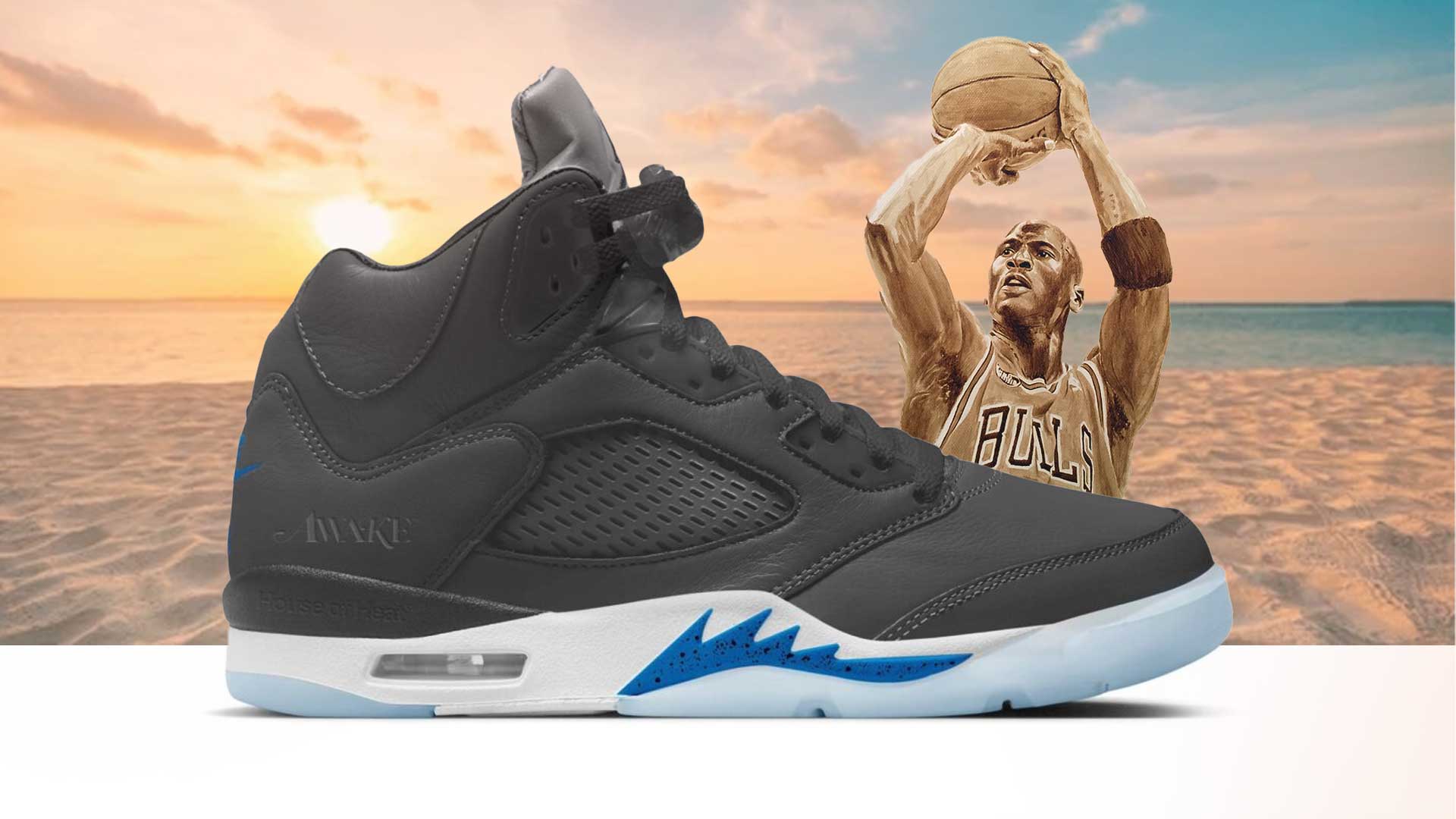 Awake NY x Air Jordan 5 “Black/Racer Blue” Collab Drops Soon — Here’s ...