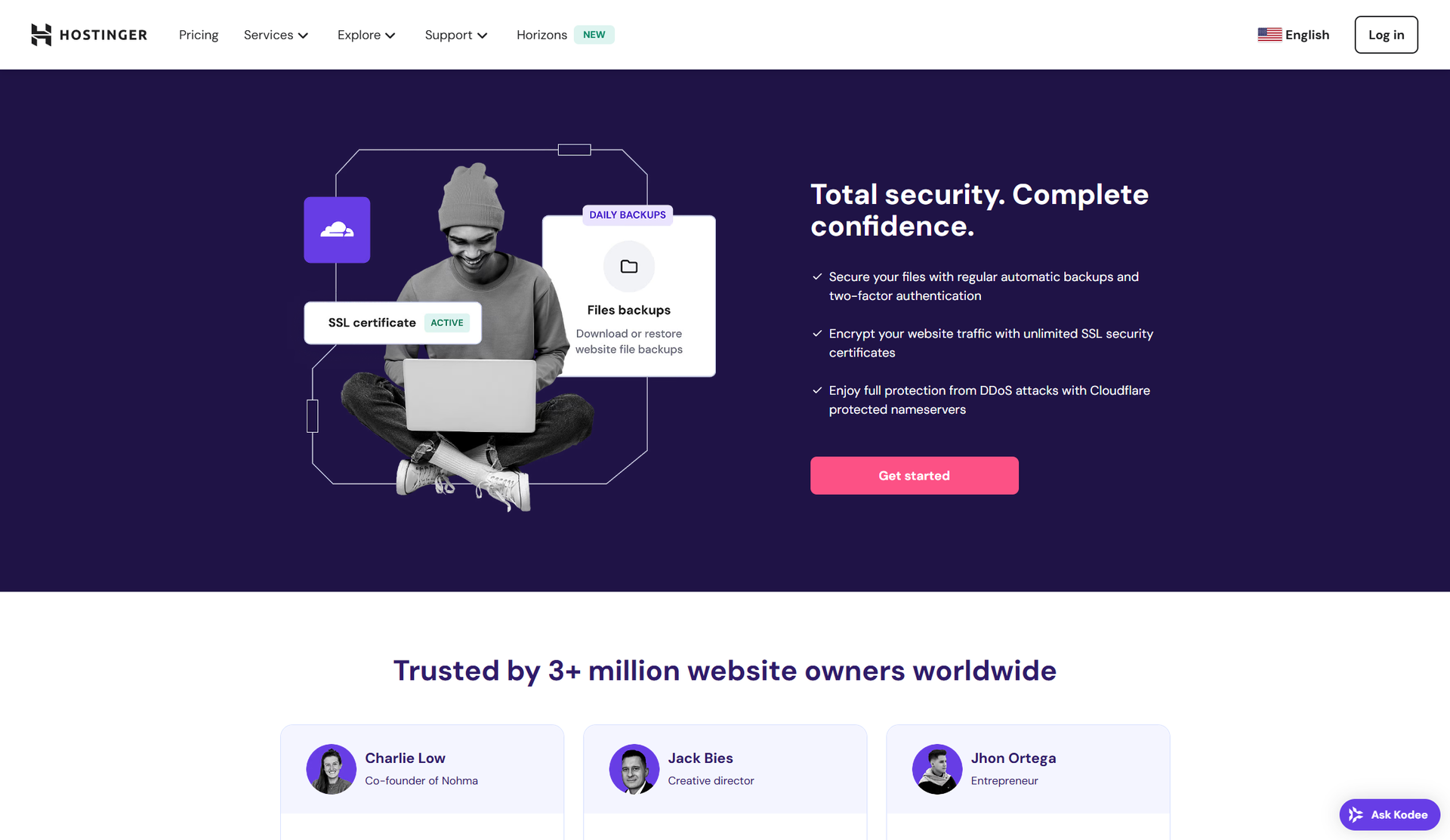 How secure is a Hostinger website?