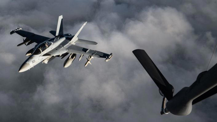 U.S. Navy EA-18G Growler Carries Rare Four AGM-88E AARGM Loadout ...