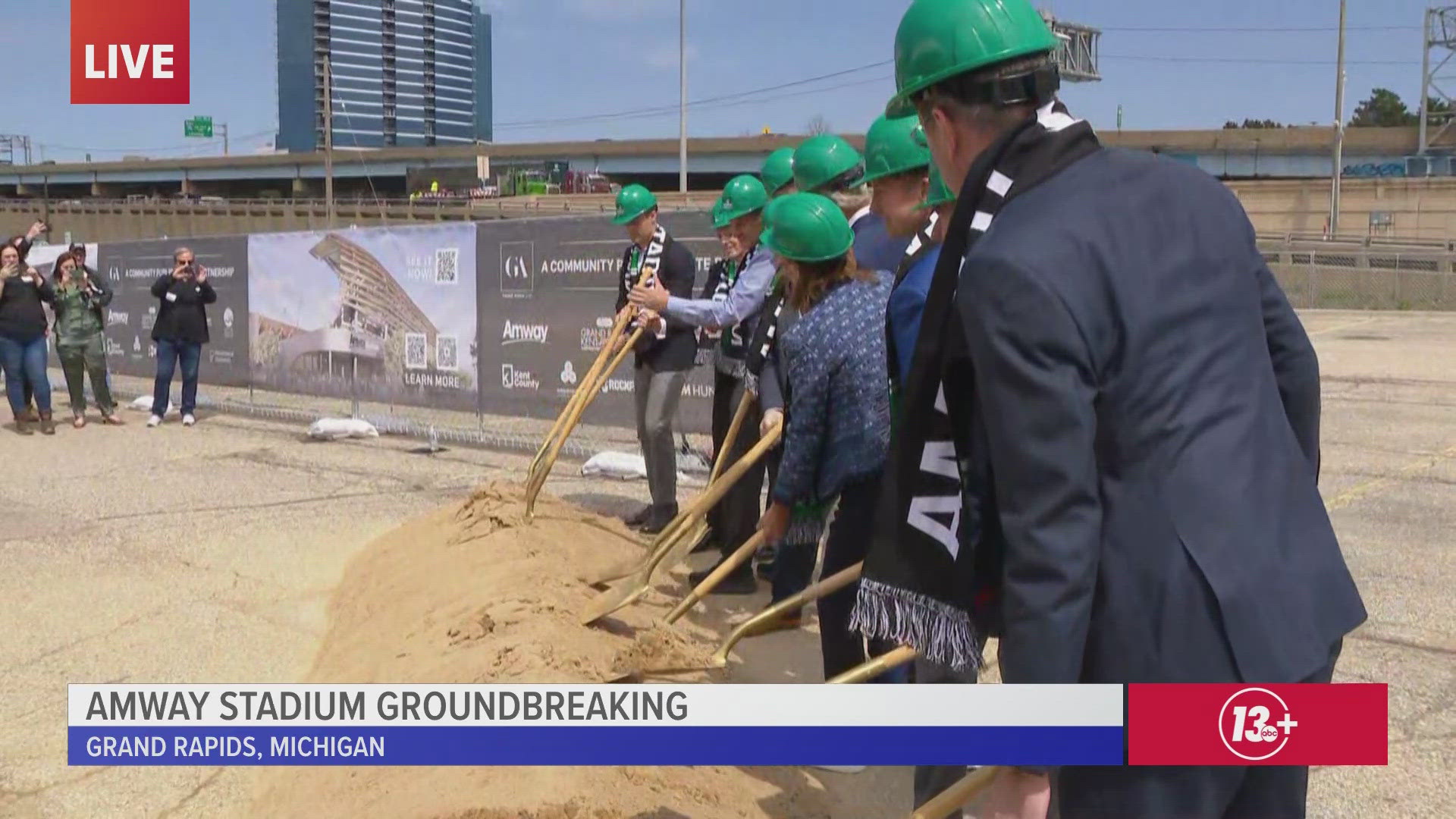 Construction officially underway for Grand Rapids soccer stadium