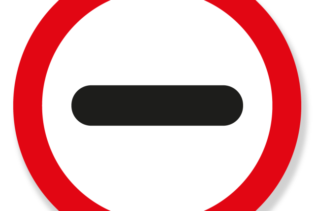 Significado de la señal de tránsito con bordes rojos y una línea negra ...