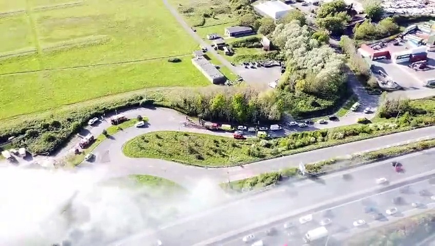 Scene of the fire at Tipner - by Stu Vaizey