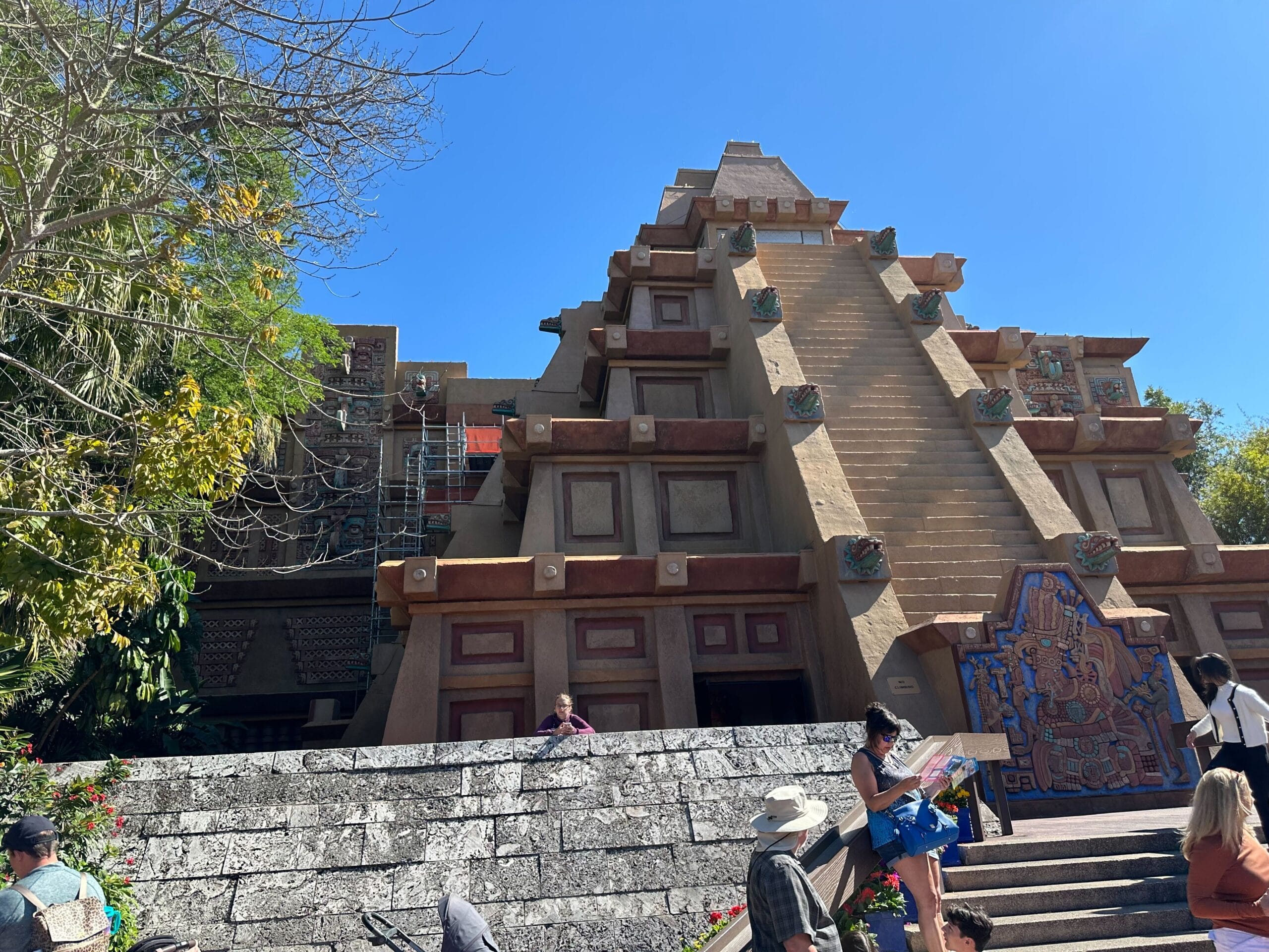 New Themed Concrete Being Installed around Mexico Pavilion in EPCOT