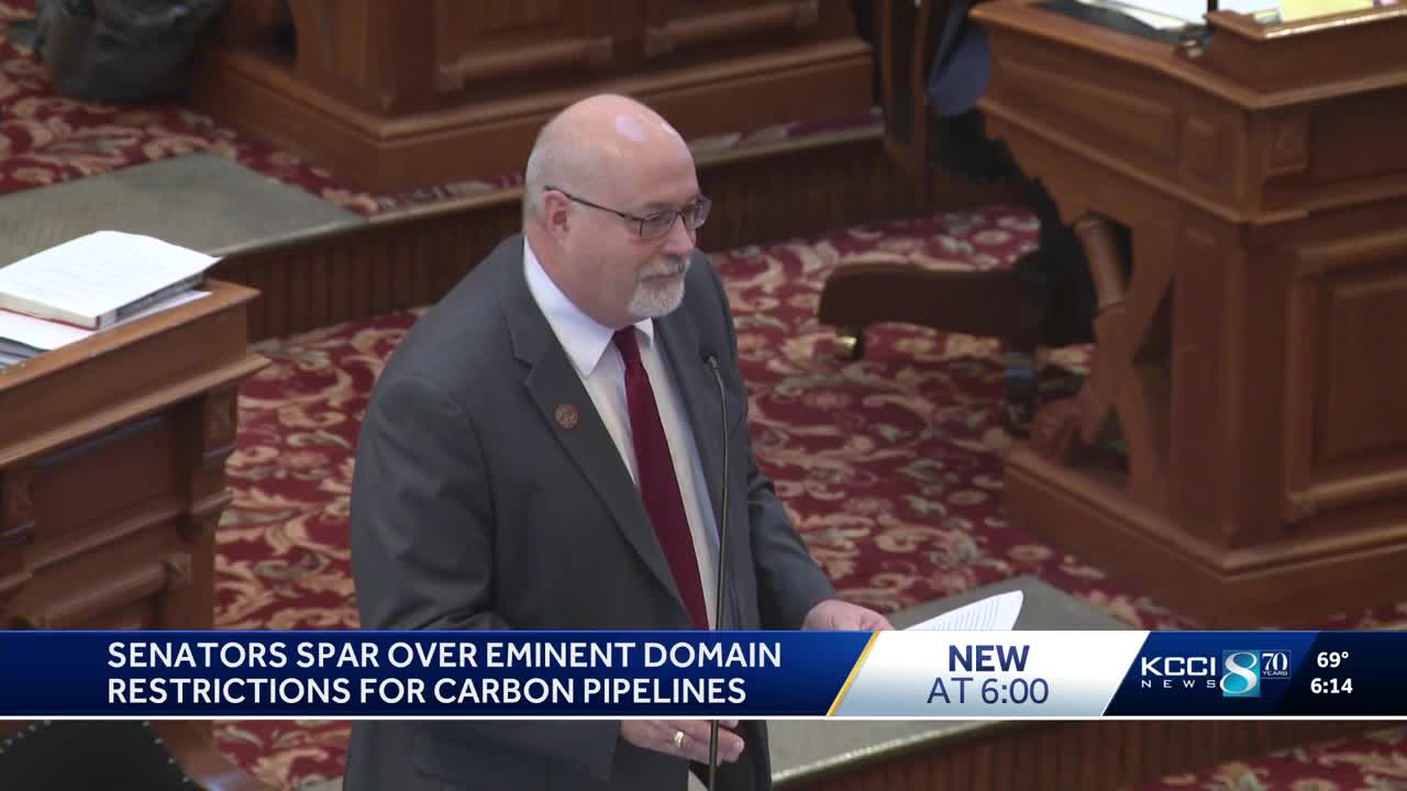 Iowa senators spar over eminent domain restrictions for carbon pipelines
