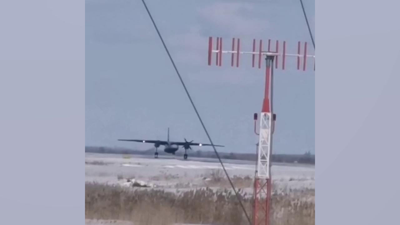 Soviet-era plane lands with one propeller after pilot forced to shut ...