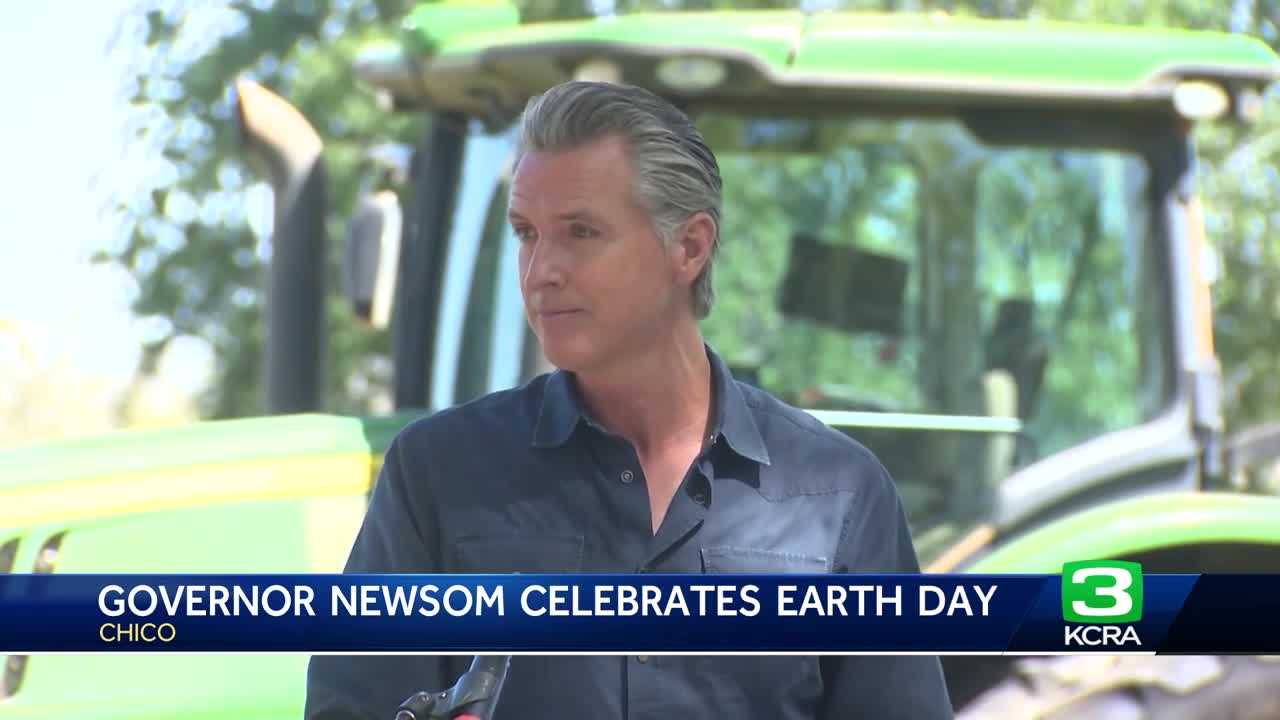 Gov. Newsom celebrates Earth Day by visiting Chico State farm