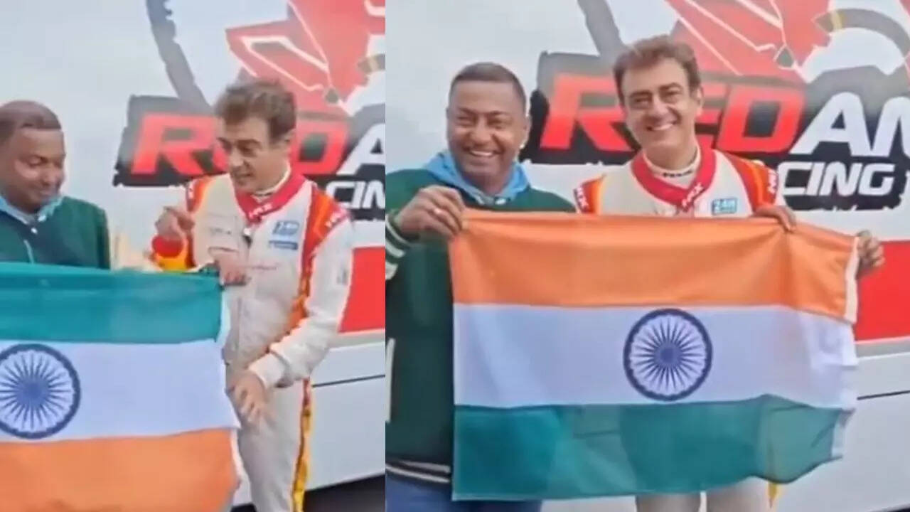 Ajith Kumar corrects fan’s flag mistake; Wins hearts in Belgium