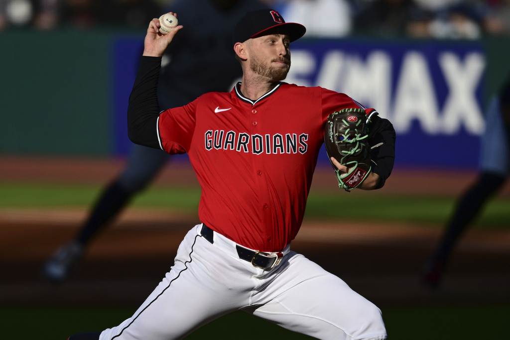 Tanner Bibee settles in after first-pitch homer, Guardians rally to ...