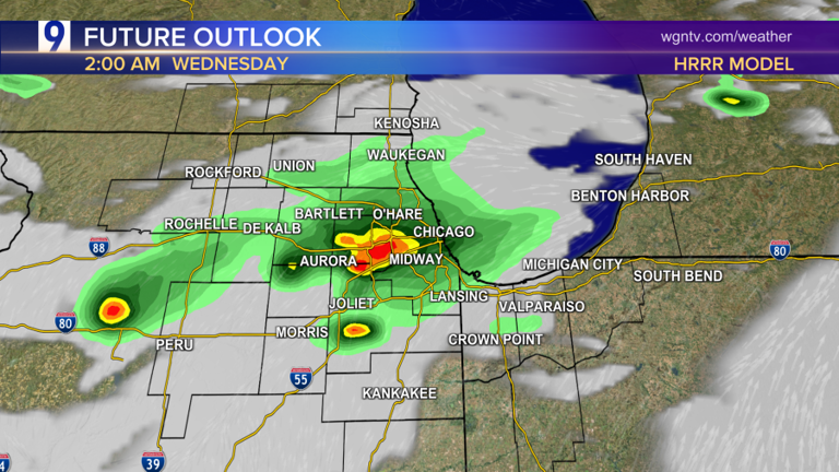 Forecast: Rain chances increase into Wednesday morning