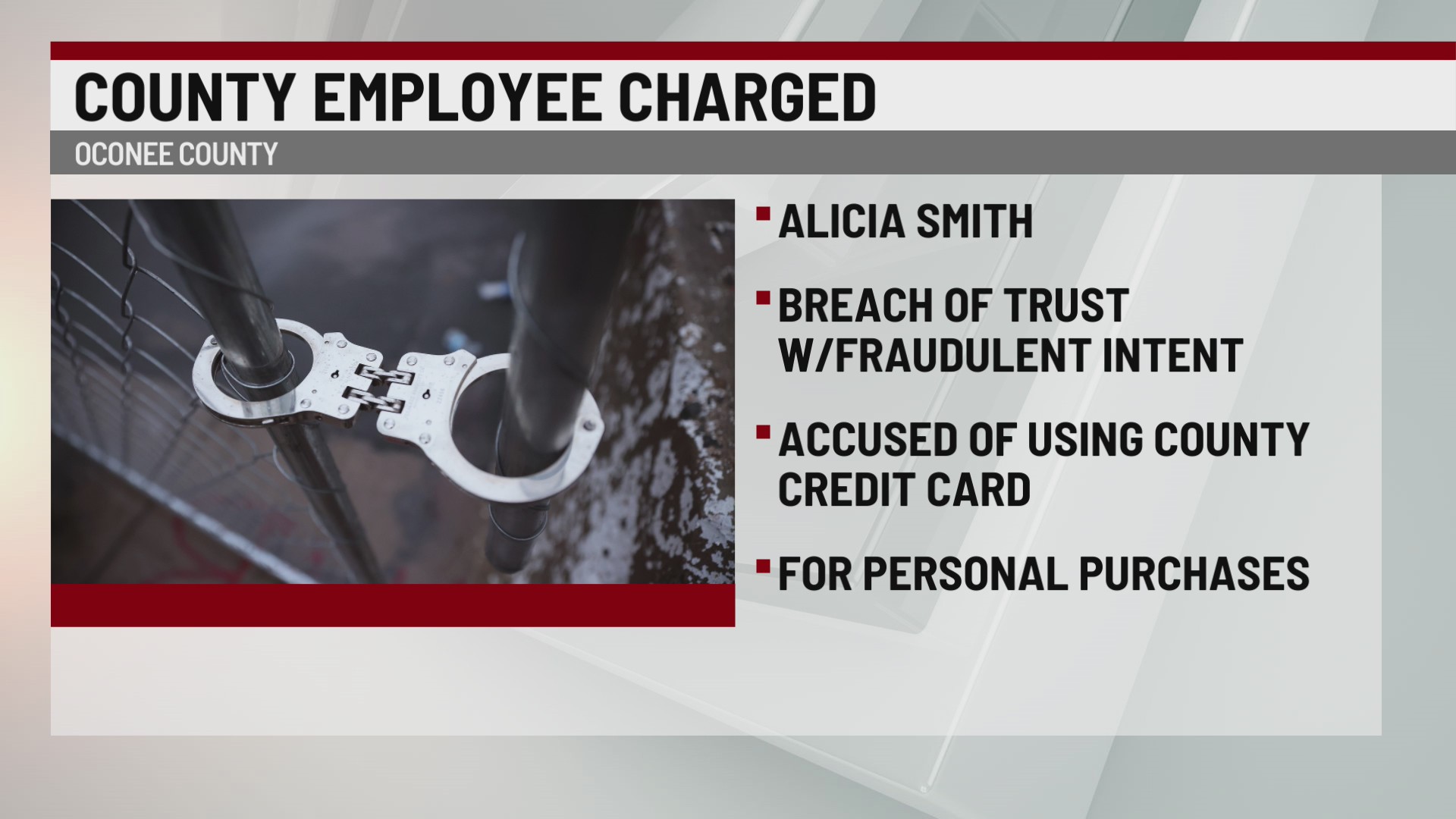 Deputies: Upstate woman used county-issued credit card for personal ...