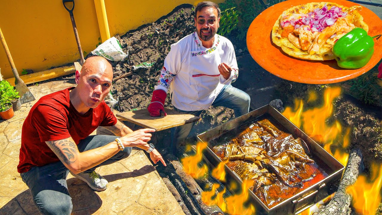 Unearthing ancient Mayan underground meat | Cochinita pibil + Mexican ...