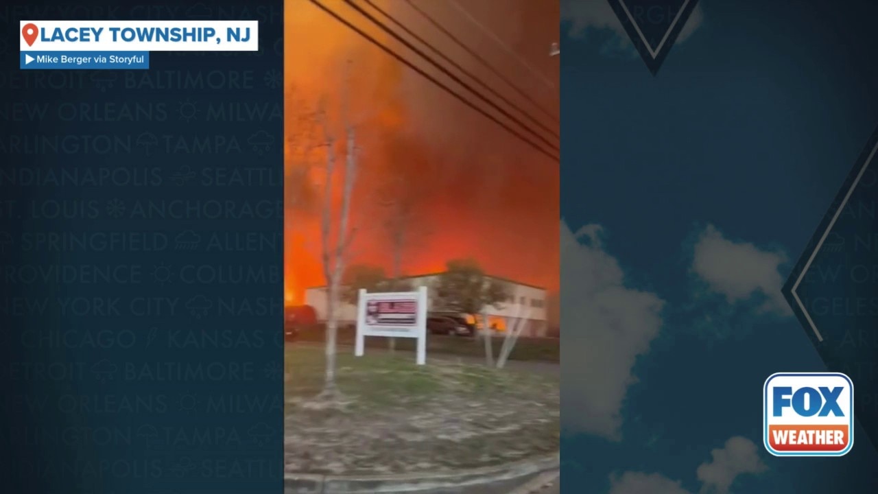 Watch: Firefighter captures dramatic close-up video of New Jersey's ...