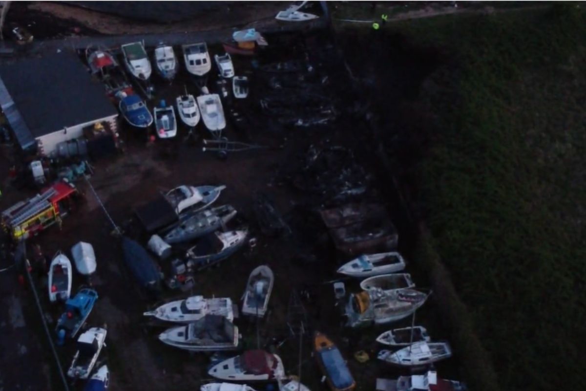 WATCH: Aftermath of Tipner boatyard blaze which saw fire crews from the ...