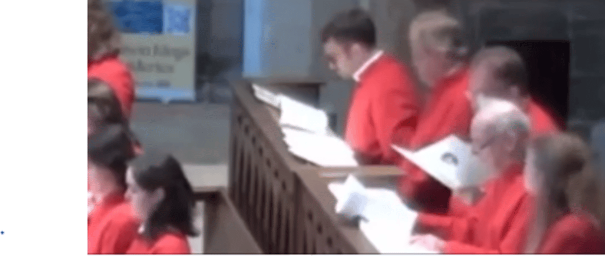 Watch moment dive-bombing squirrel plunges into chorister’s folder ...