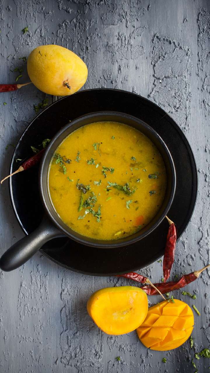 South Indian Style Raw Mango Rasam Recipe For Light Summer Lunch