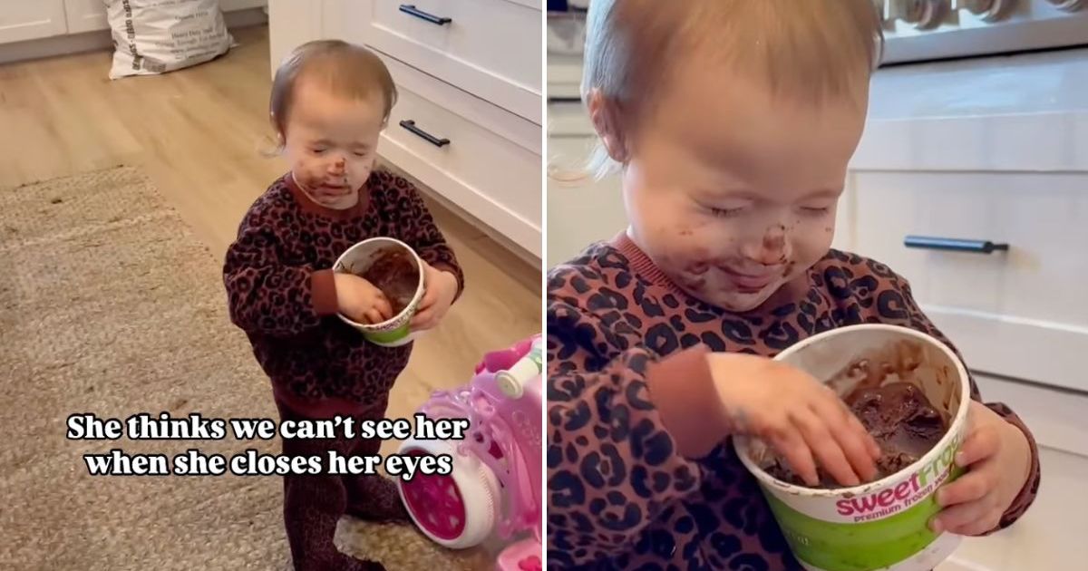 Video: Toddler's ‘Sneaky' Move to Steal Ice Cream Fails But Wins Internet