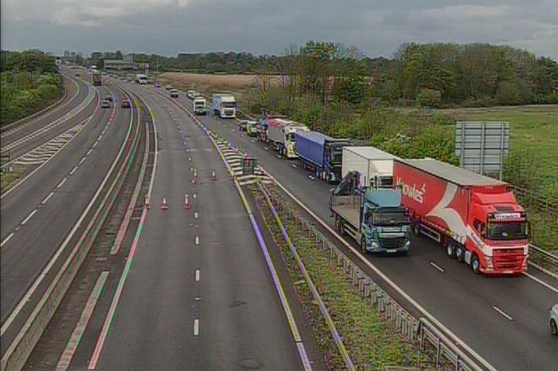 A14 Horningsea Cambridgeshire: Vehicle catches fire after fatal crash