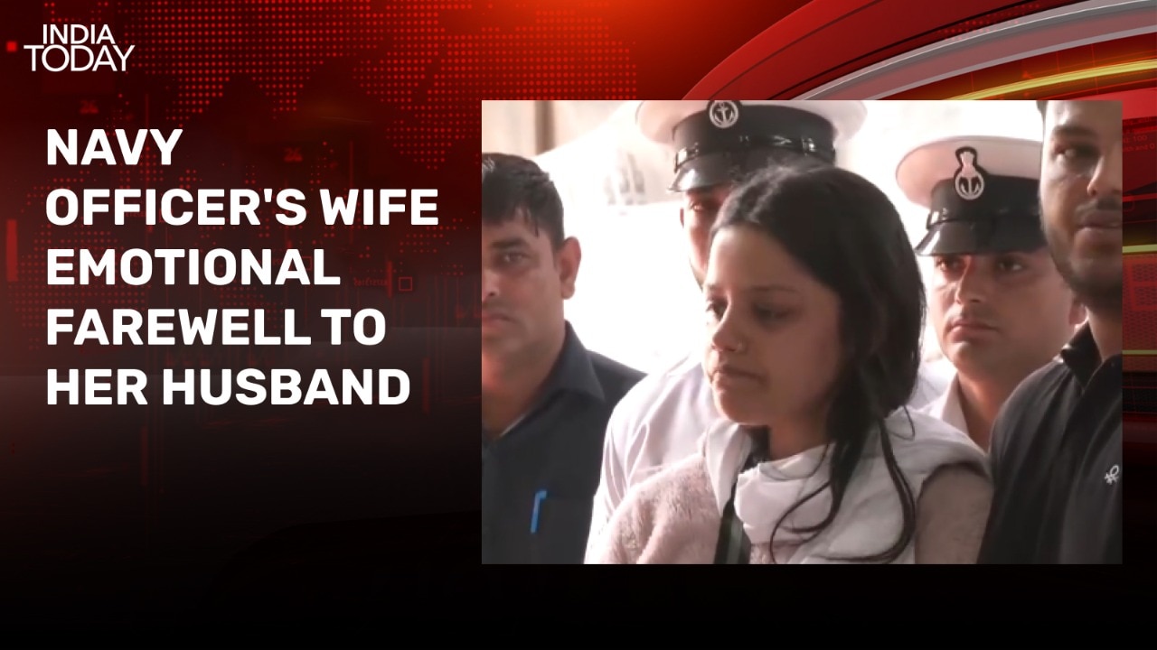 Navy officer's wife gives final salute to husband who died in Pahalgam ...
