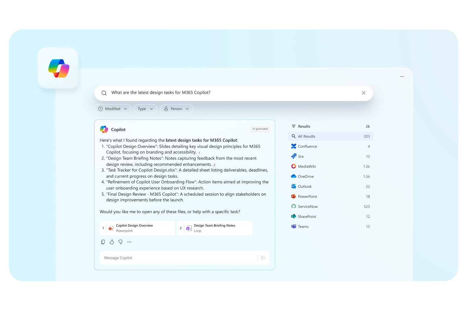 Microsoft 365 Copilot redesigned with new search, image, and notebook ...