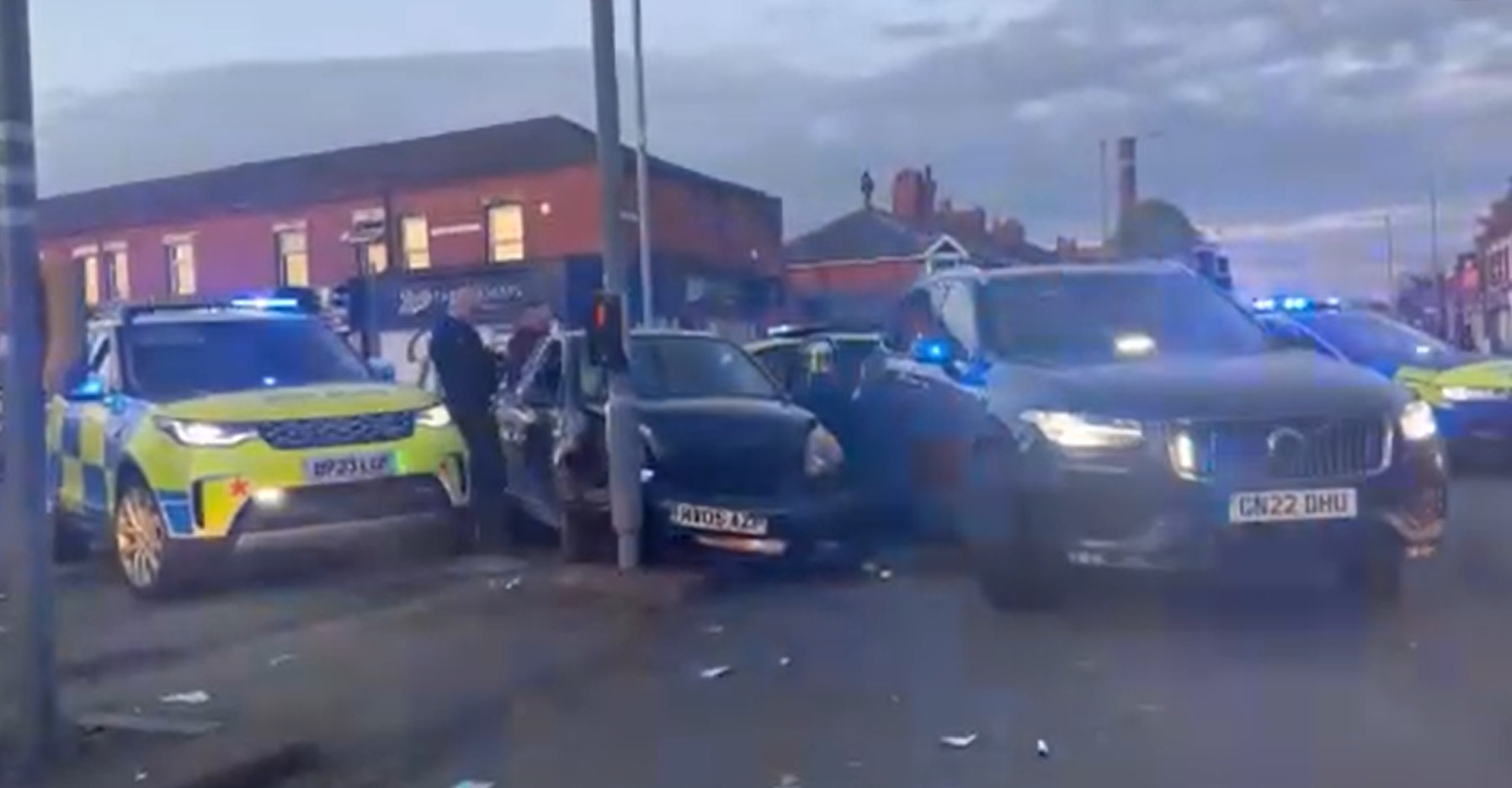 Dramatic moment car crashes into pedestrian crossing outside pub after ...