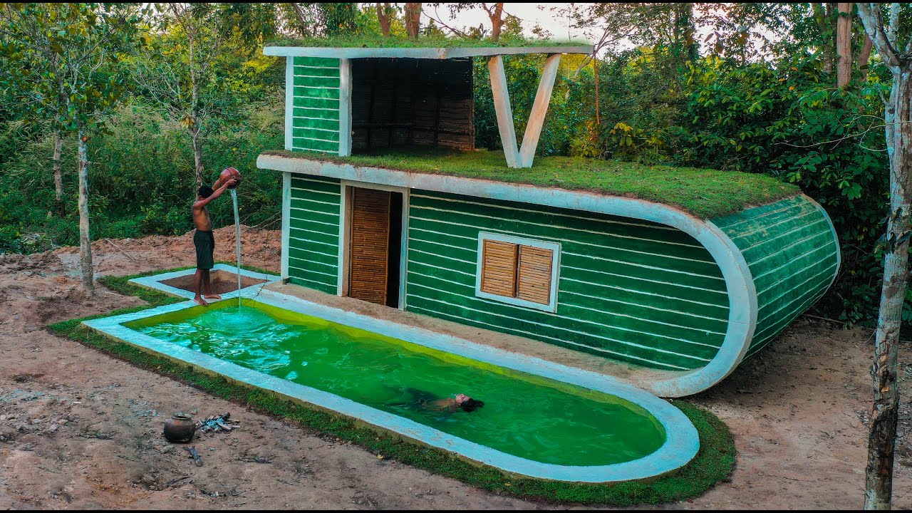 How Two Men Build Underground Temple House and Pool in 65 Days