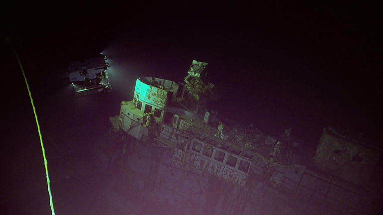 Why was a car inside a sunk World War II aircraft carrier? NOAA ...