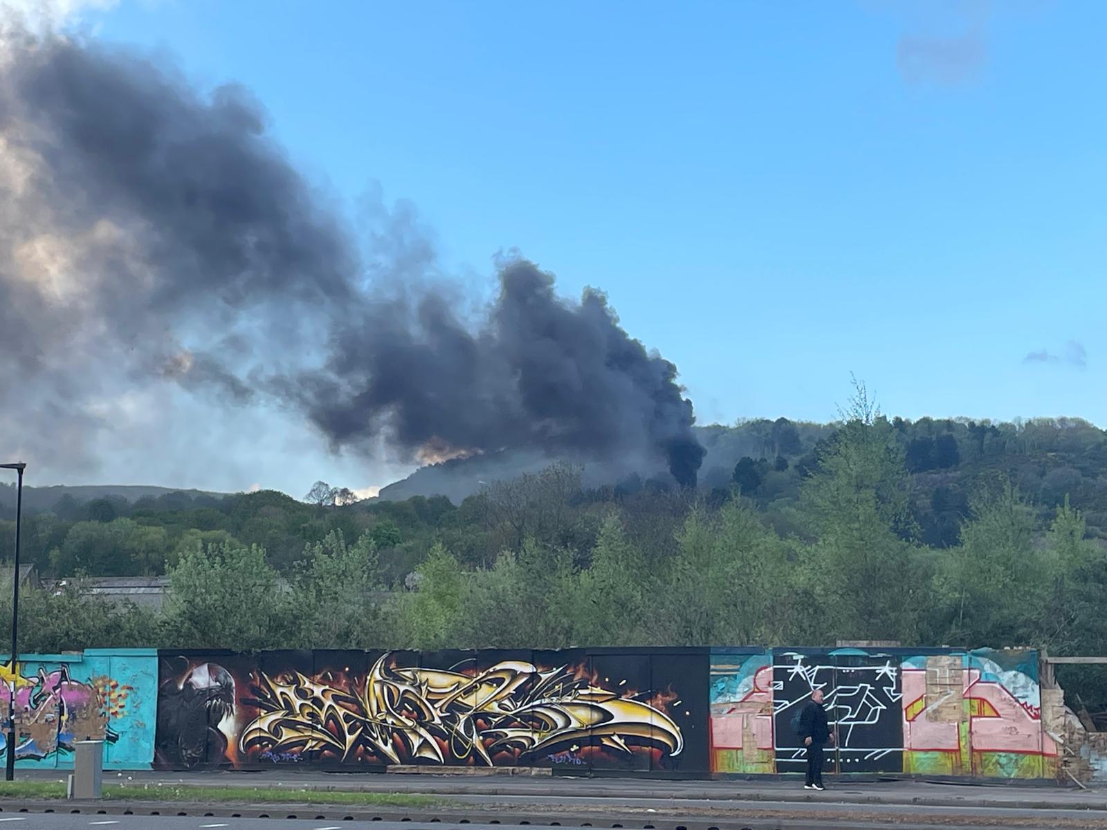 'Please avoid the area' - firefighters battle another blaze at old ski ...